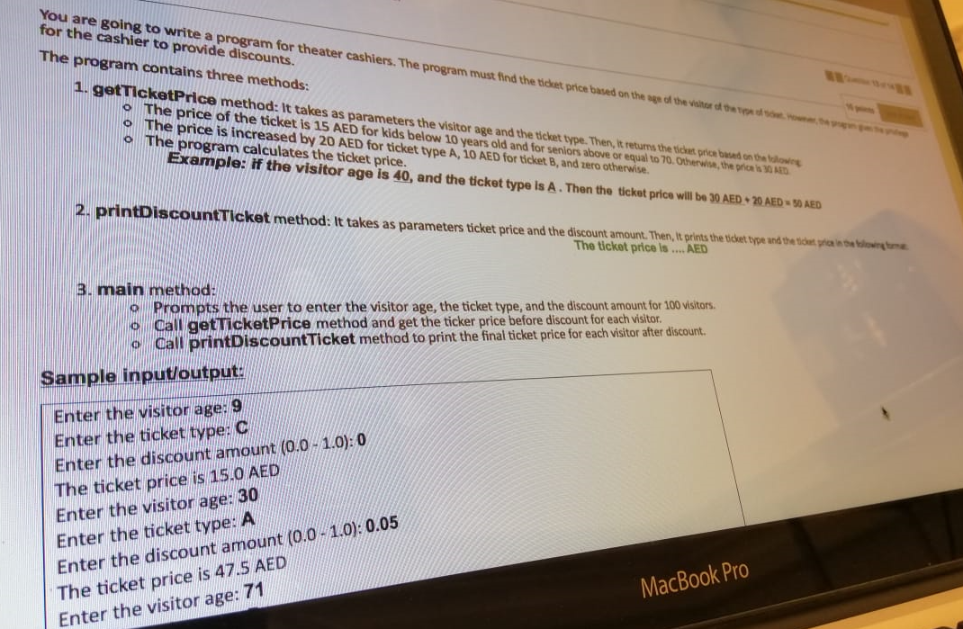 Solved You are going to write a program for theater | Chegg.com