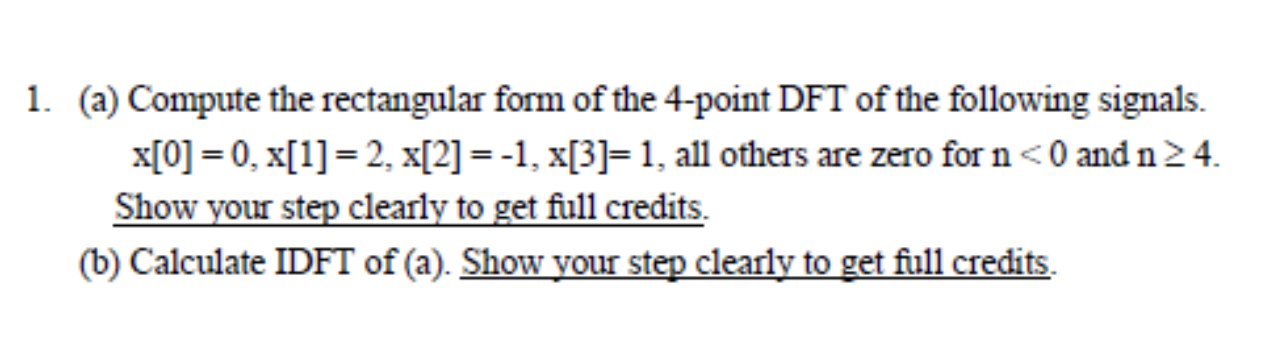 Solved 1. (a) Compute the rectangular form of the 4-point | Chegg.com