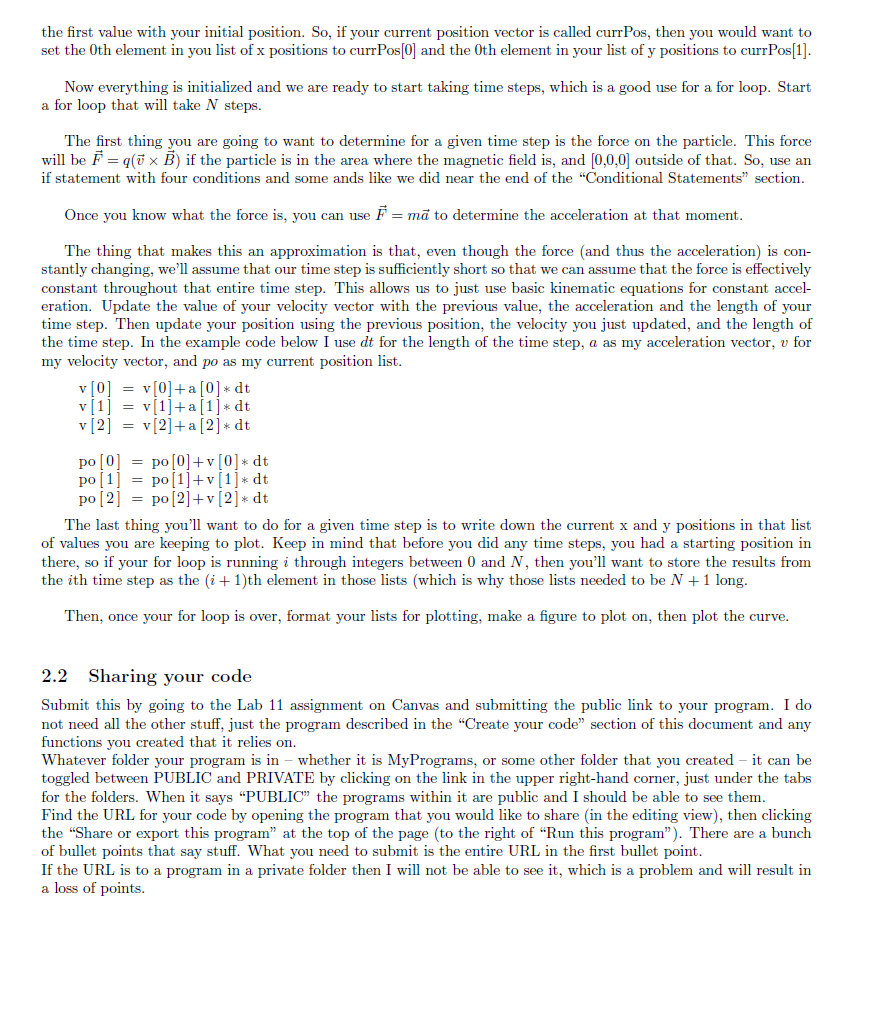 Experiment 11: Learning Even More GlowScript Purpose | Chegg.com