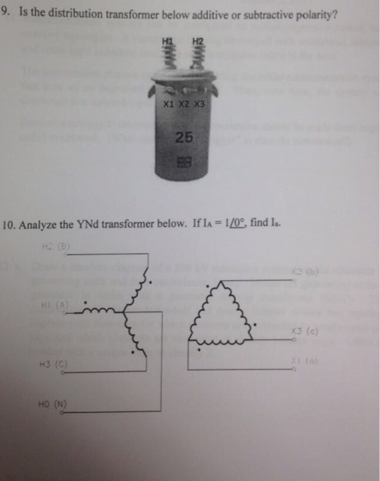 Solved 9. Is the distribution transformer below additive or | Chegg.com