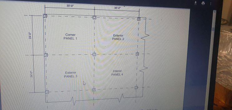 Solved 30-0 30-01 24-0 Corner PANEL 1 Exterior PANEL 2 be 1 | Chegg.com