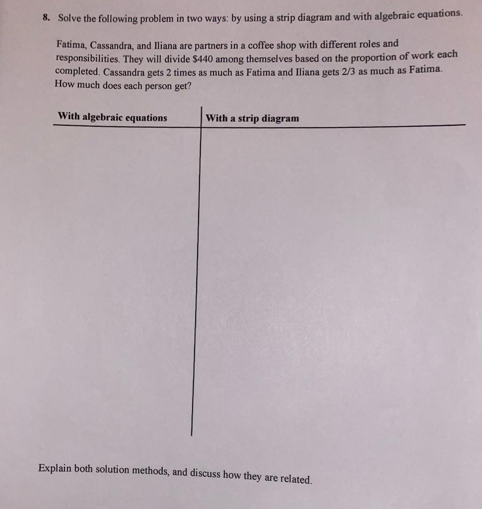 Solved 8. Solve the following problem in two ways: by using | Chegg.com