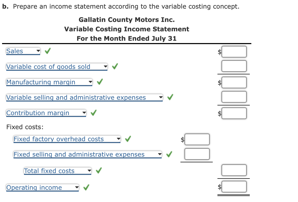 Solved Income Statements under Absorption Costing and | Chegg.com