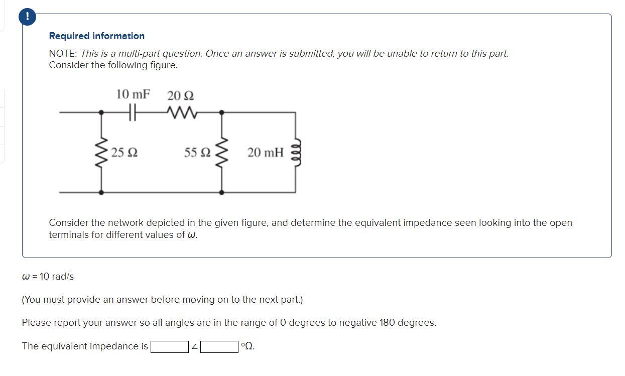 Solved Required information NOTE: This is a multi-part | Chegg.com