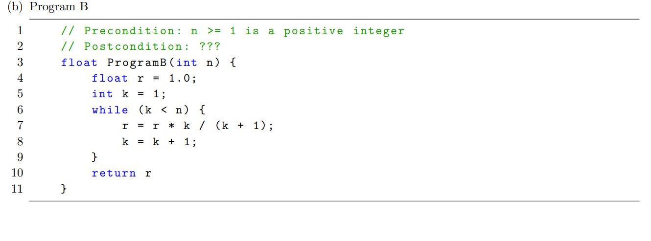 Solved (a) Program A (b) Program B | Chegg.com