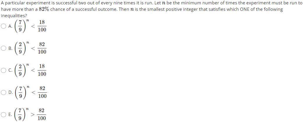 Solved A particular experiment is successful two out of | Chegg.com