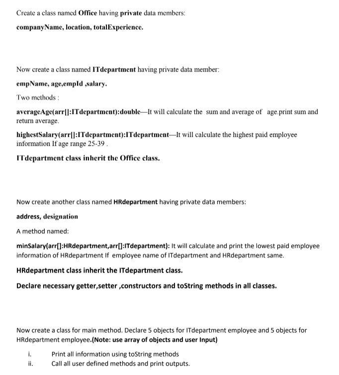 Solved Create A Class Named Office Having Private Data 5563