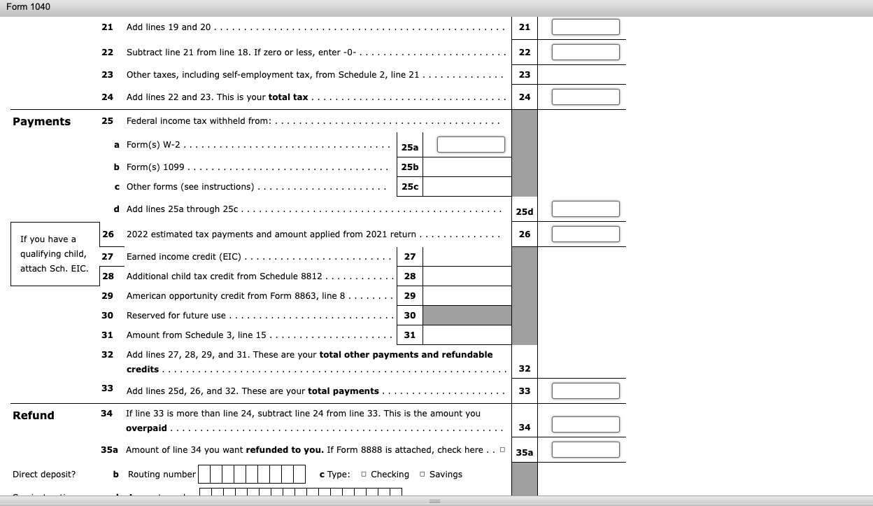 Form 1040Other income (as reported on 1099 Forms) for | Chegg.com