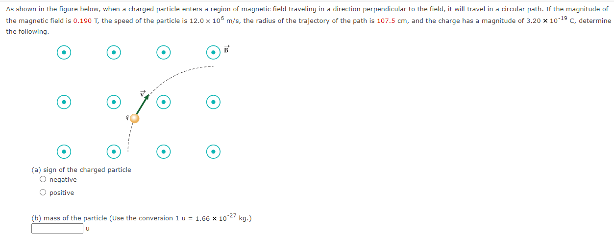 Solved shown in the figure below, when a charged particle | Chegg.com