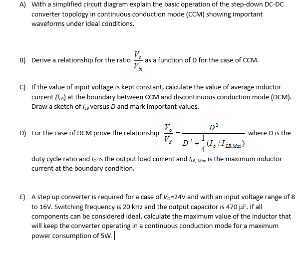Solved A) With a simplified circuit diagram explain the | Chegg.com