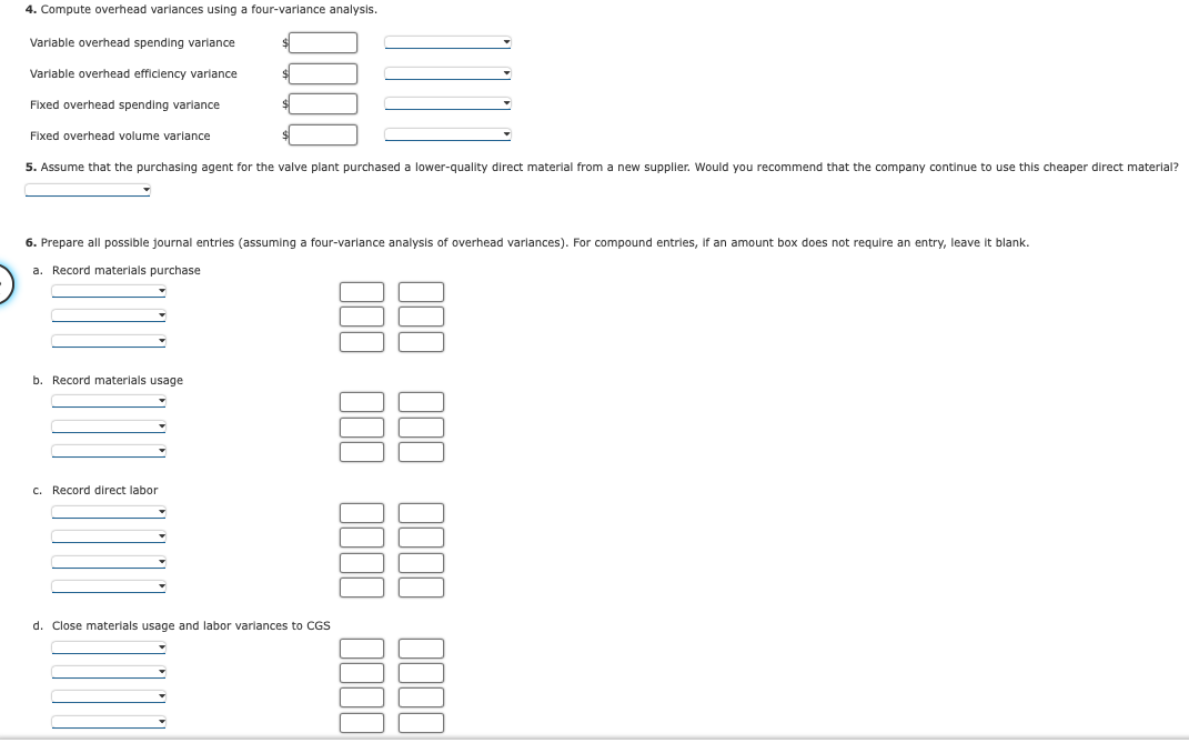 Solved Basic Variance Analysis, Revision of Standards, | Chegg.com