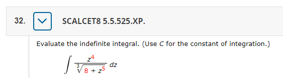Solved Evaluate the indefinite integral. (Use C for the | Chegg.com