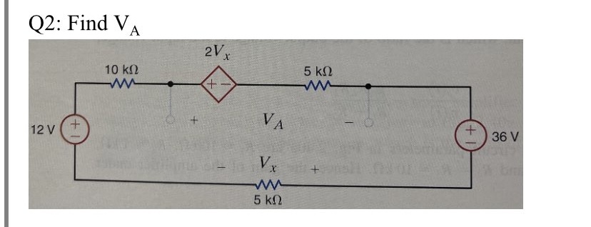 Solved Q2: Find VA | Chegg.com