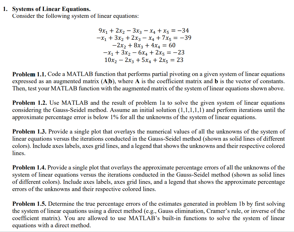 Please show the matlab code for this, and could the | Chegg.com