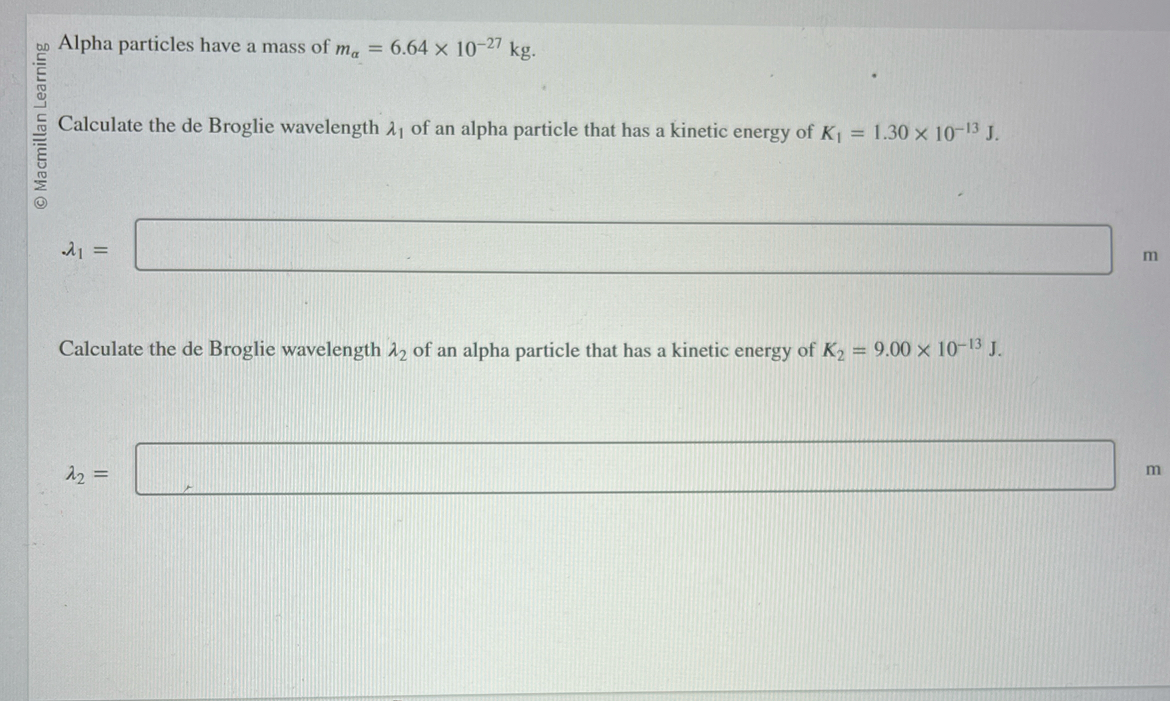 Solved Alpha particles have a mass of mα=6.64×10−27 kg. | Chegg.com