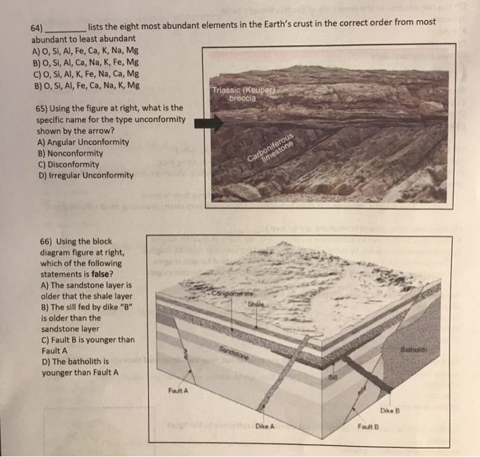 Solved 64) lists the eight most abundant elements in the | Chegg.com