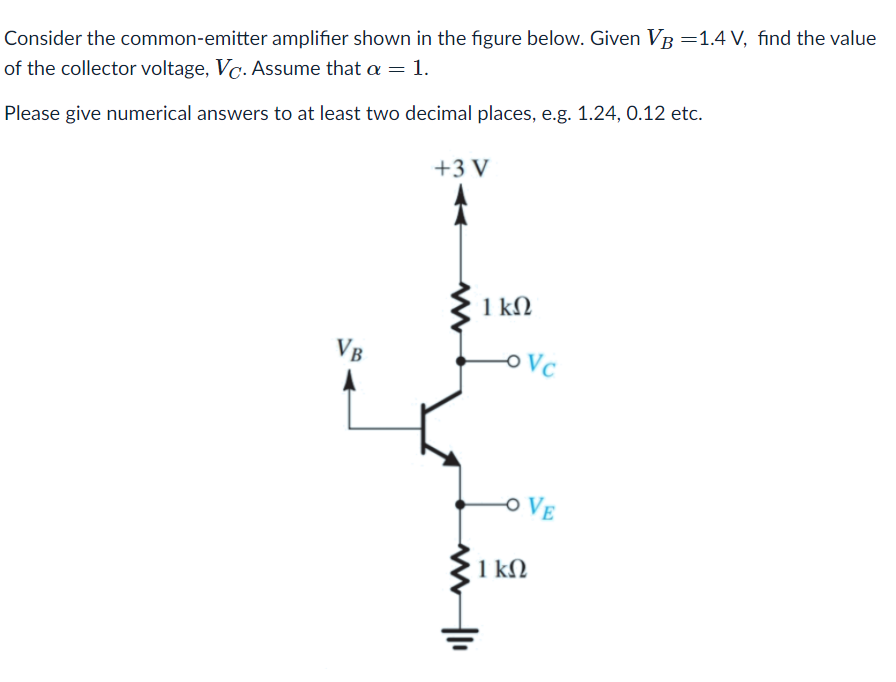 Solved Consider the common-emitter amplifier shown in the | Chegg.com