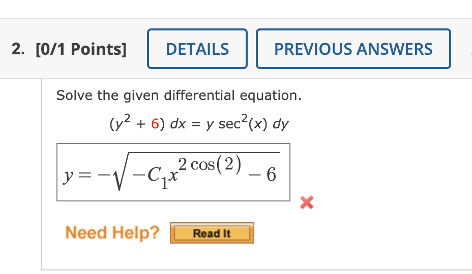 Solved Solve the given differential equation. | Chegg.com