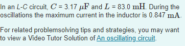 Solved What is the maximum charge on the capacitor? What is | Chegg.com