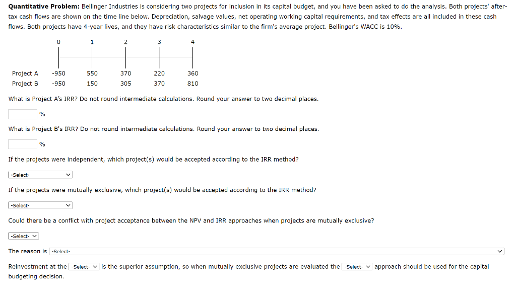 Solved Quantitative Problem: Bellinger Industries is | Chegg.com