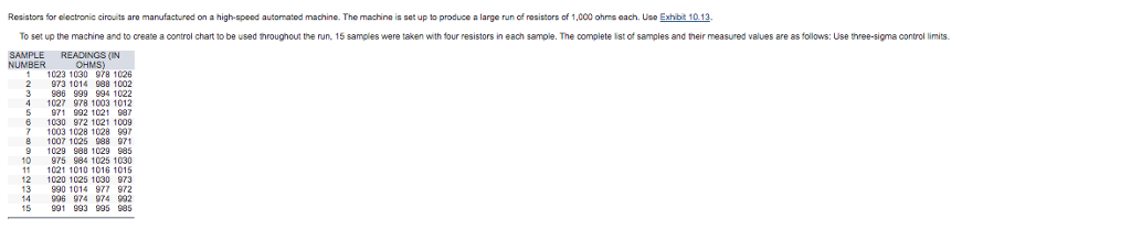 Solved exhibit 13.7 Factor for Determining from R the | Chegg.com