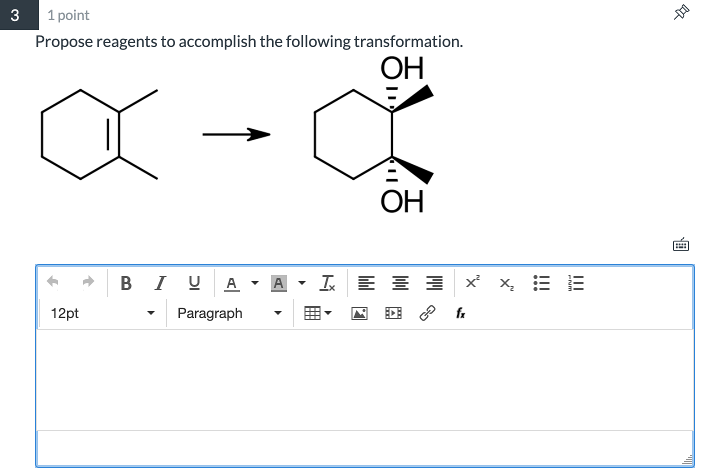 Solved 3 Det 1 point Propose reagents to accomplish the | Chegg.com