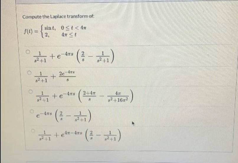 Solved Compute the Laplace transform of: - sint, ost