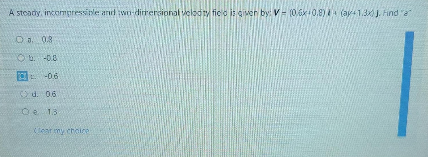 Solved A steady, incompressible and two-dimensional velocity | Chegg.com