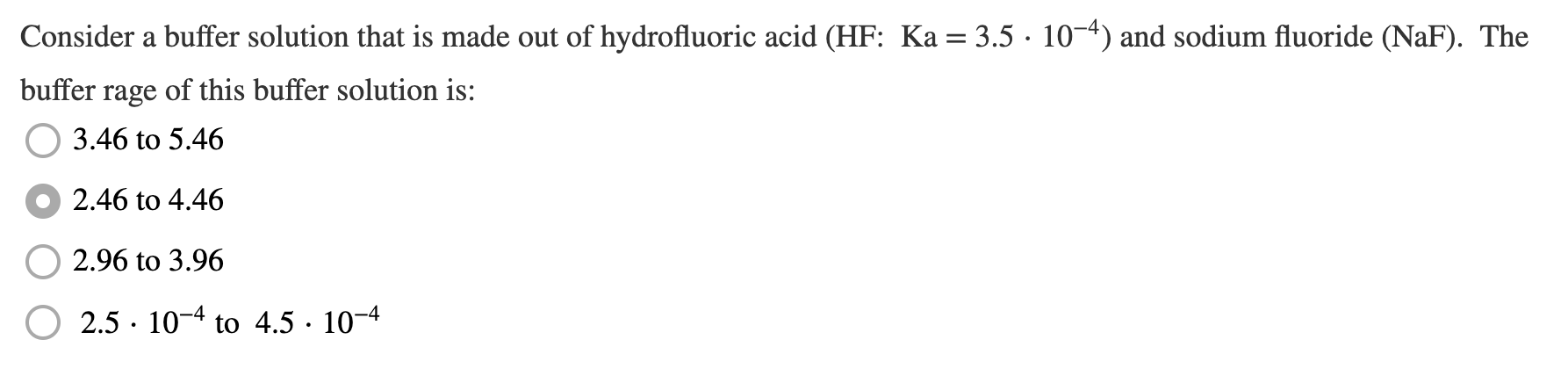 Solved Consider a buffer solution that is made out of | Chegg.com
