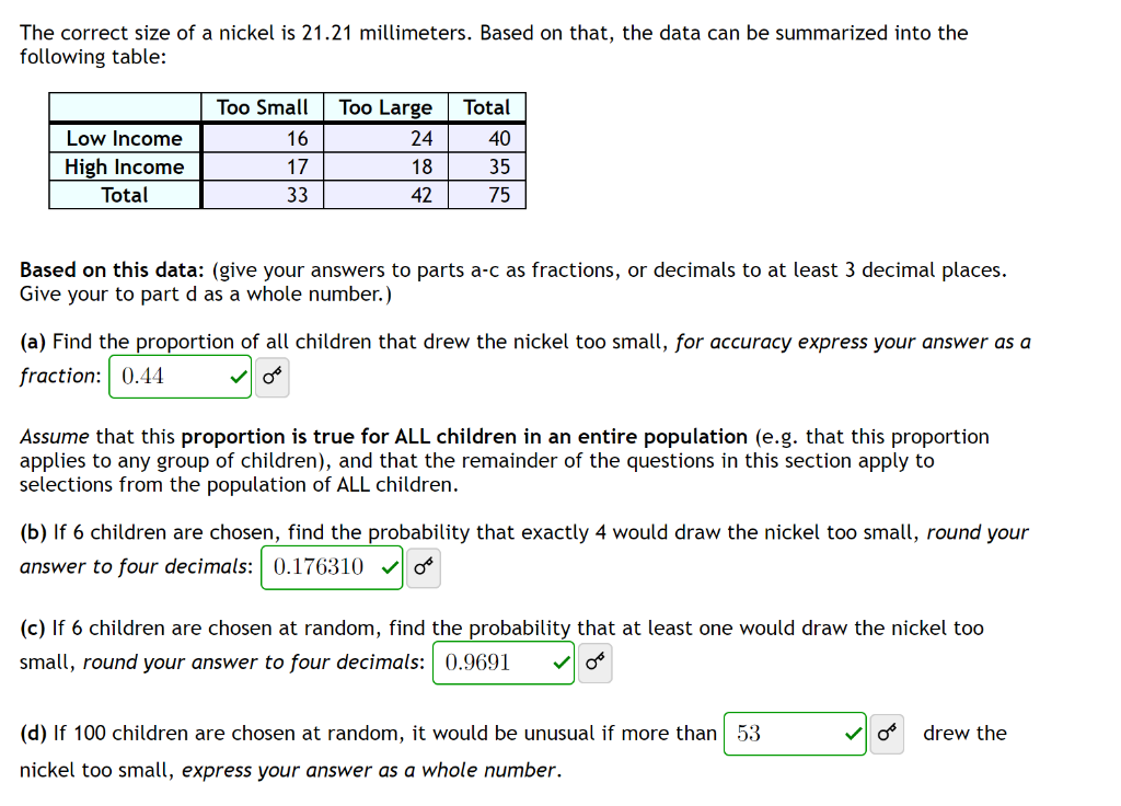 Solved The correct size of a nickel is 21.21 millimeters. | Chegg.com