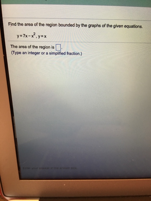 Solved find the area of the region bounded by the graphs of | Chegg.com