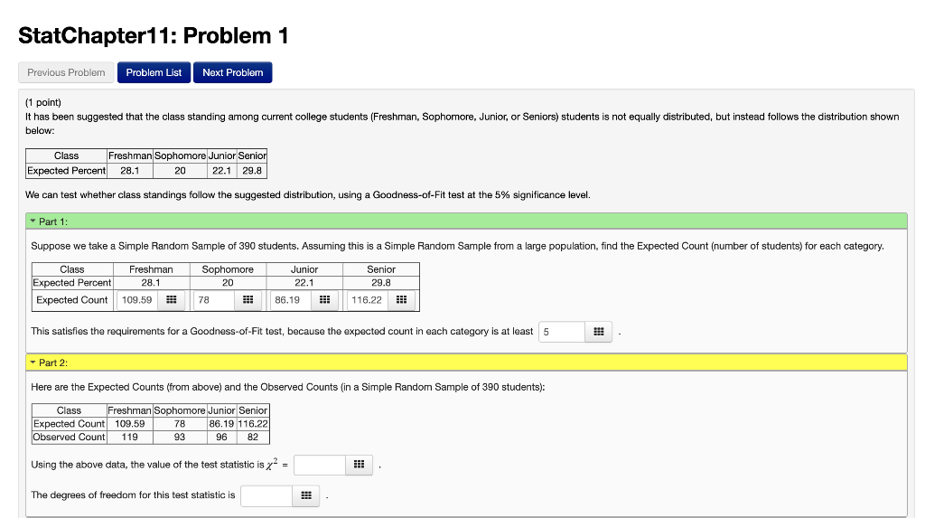 Solved StatChapter 11: Problem 1 Previous Problem Problem | Chegg.com
