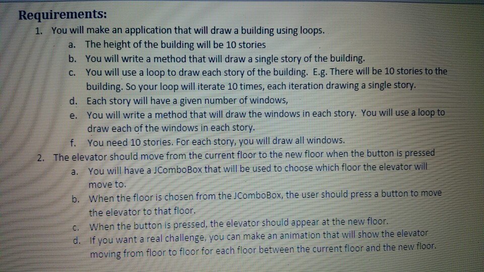 Complete the java project requirements using | Chegg.com