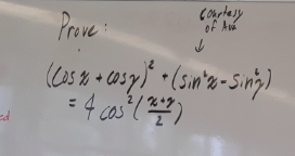 Solved (cosz+cosy)2+(sin2z−sin2z) | Chegg.com