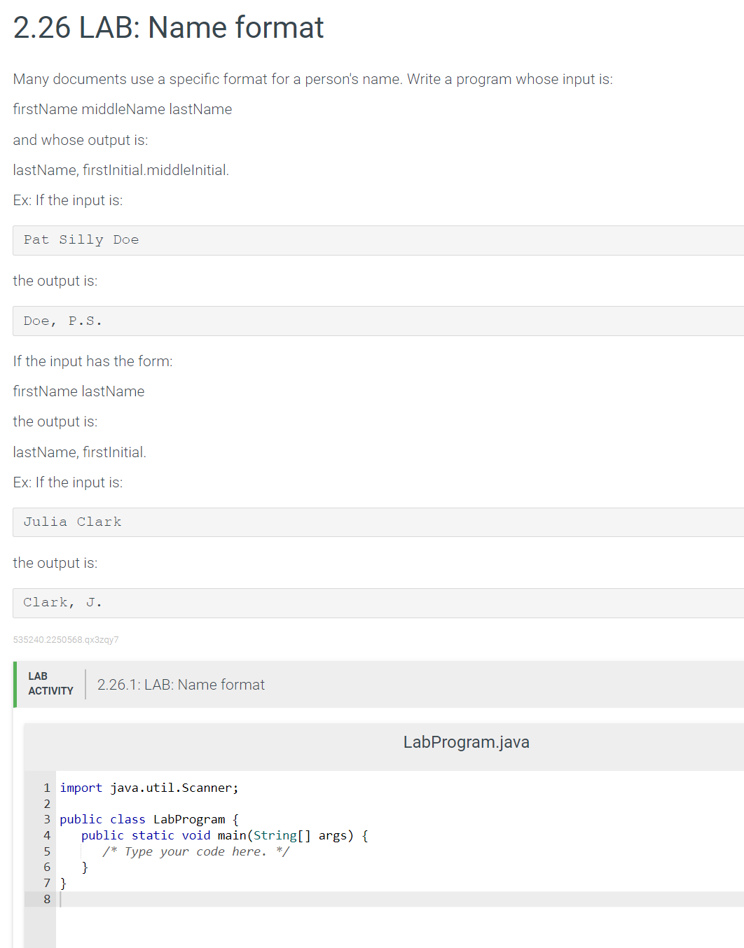Solved Many documents use a specific format for a person's | Chegg.com