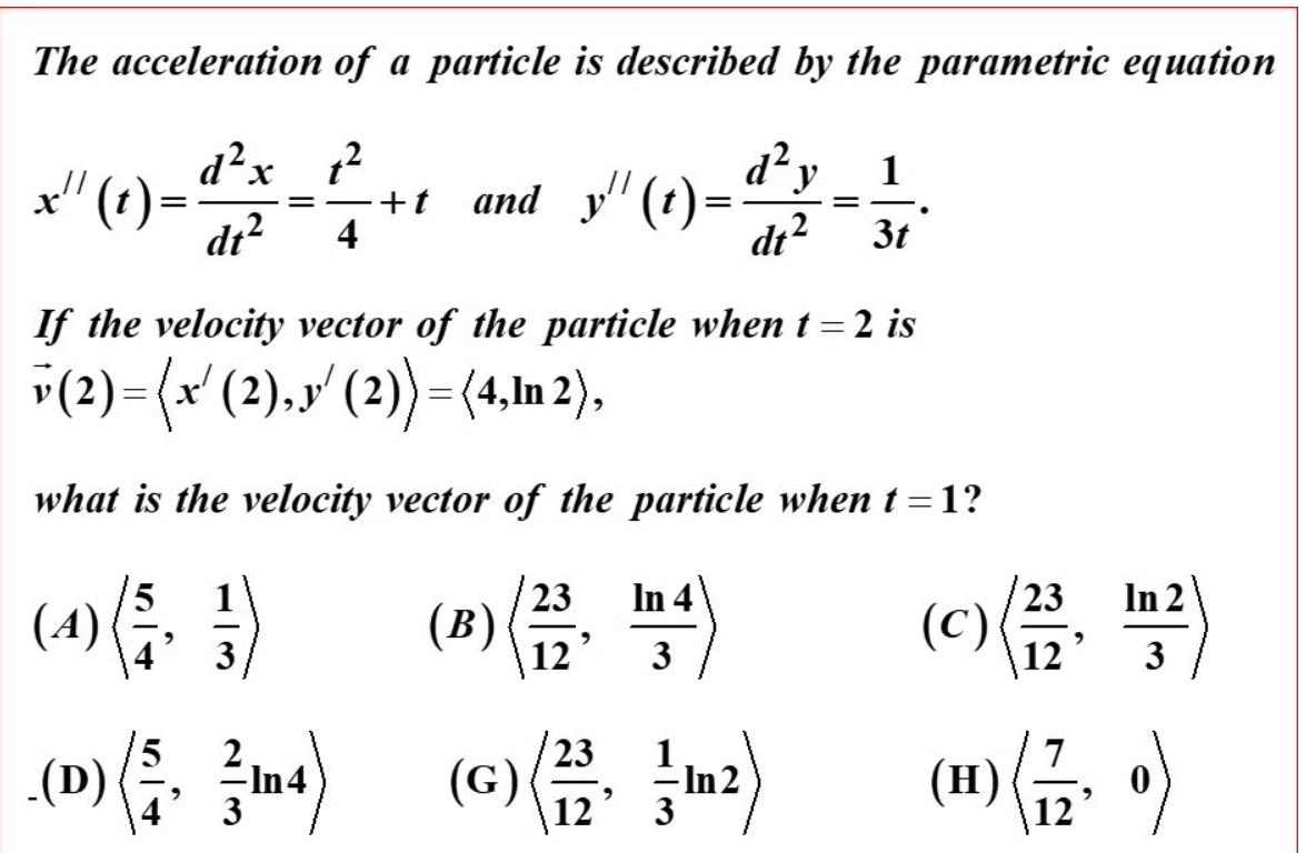 Solved The acceleration of a particle is described by the | Chegg.com