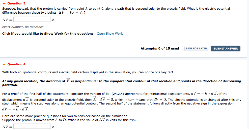 Solved Question 2 Let's calculate the potential difference | Chegg.com