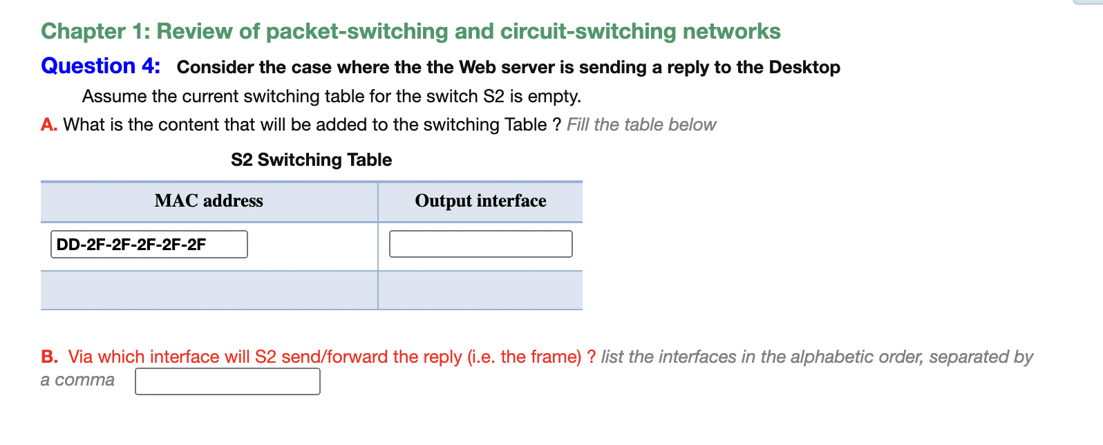Solved Chapter 1: Review of packet-switching and | Chegg.com