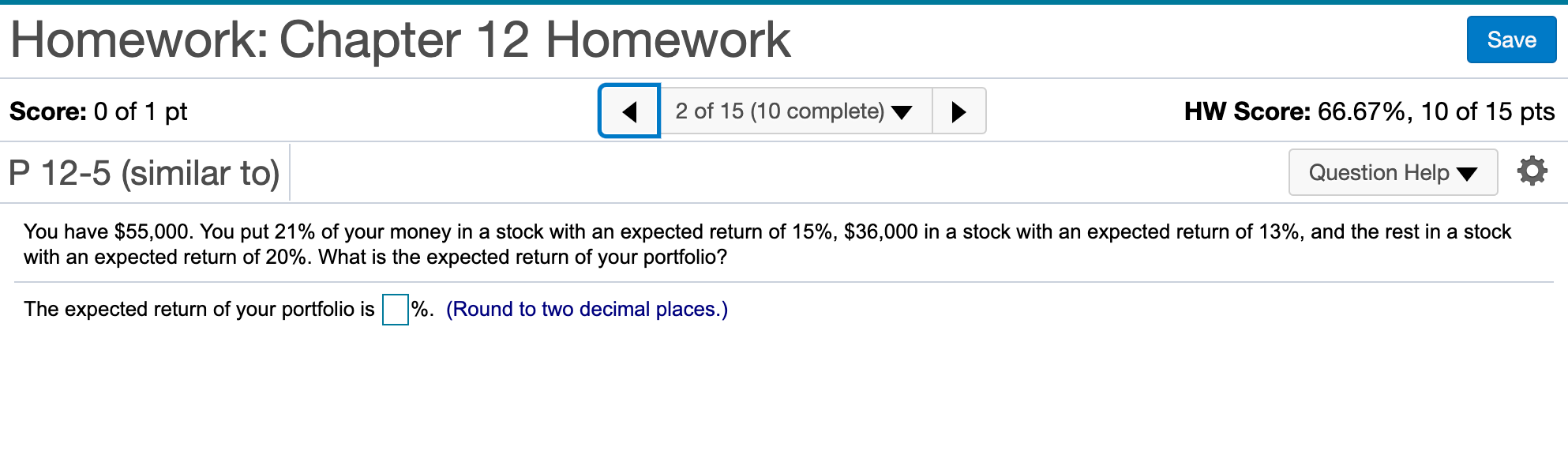 Solved Homework Chapter 12 Homework Save Score 0 Of 1 Pt 2