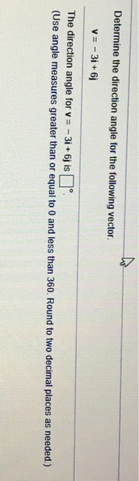 Solved Determine the direction angle for the following | Chegg.com