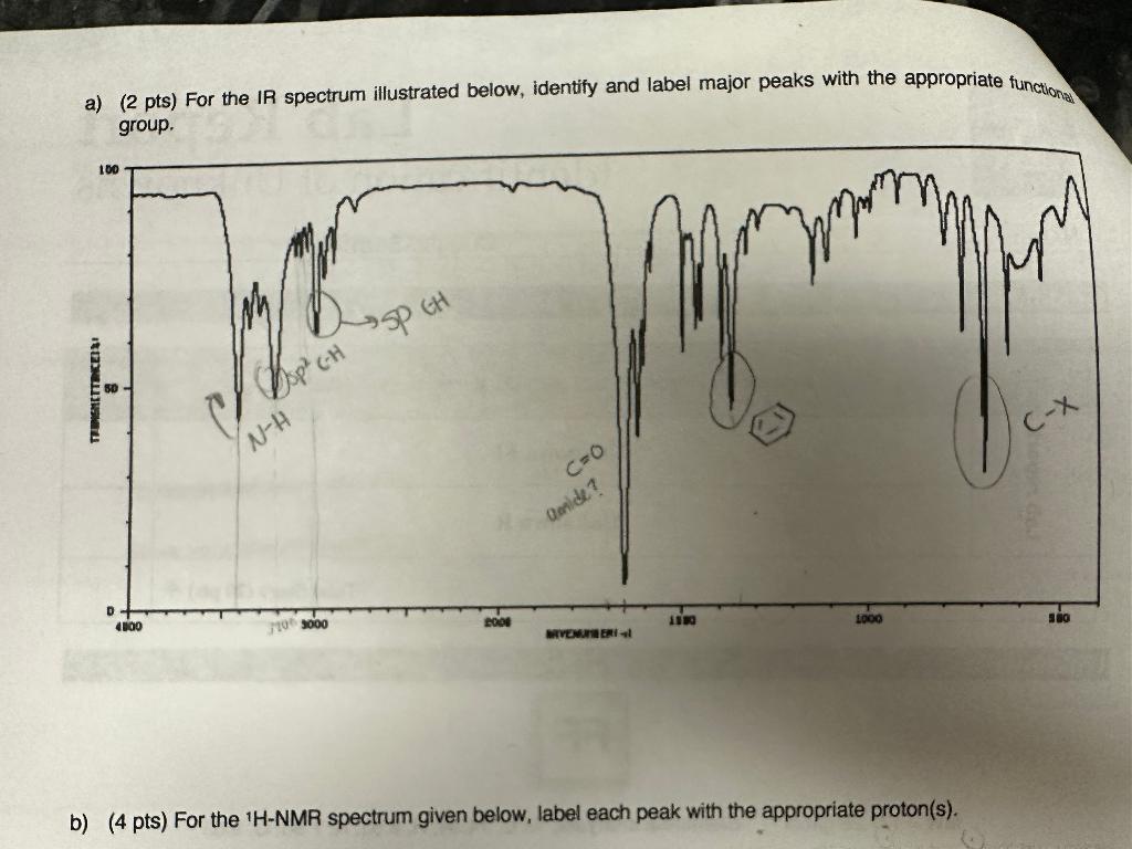 Solved Molecular formula is : C11H15NO IHD of 5 IR and | Chegg.com