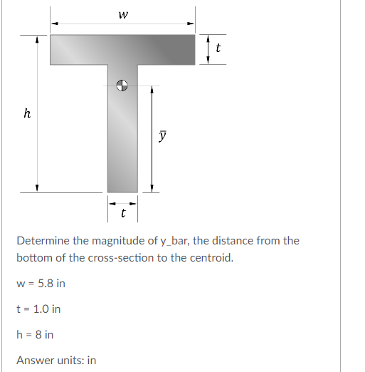 Solved Determine the magnitude of y-bar, the distance from | Chegg.com