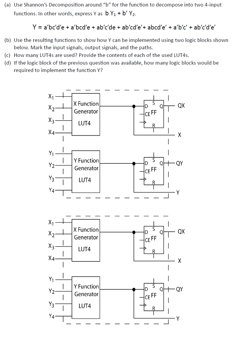 Solved (a) Use Shannon's Decomposition around "b" for the | Chegg.com