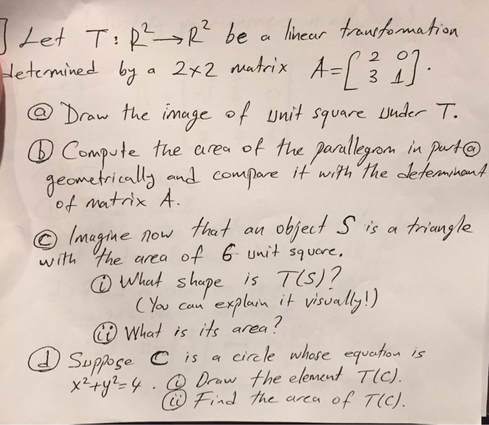 Solved Let T: R^2 rightarrow R^2 be a linear transformation | Chegg.com