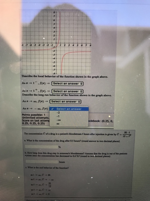 Solved ( 63 Describe the local behavior of the function | Chegg.com