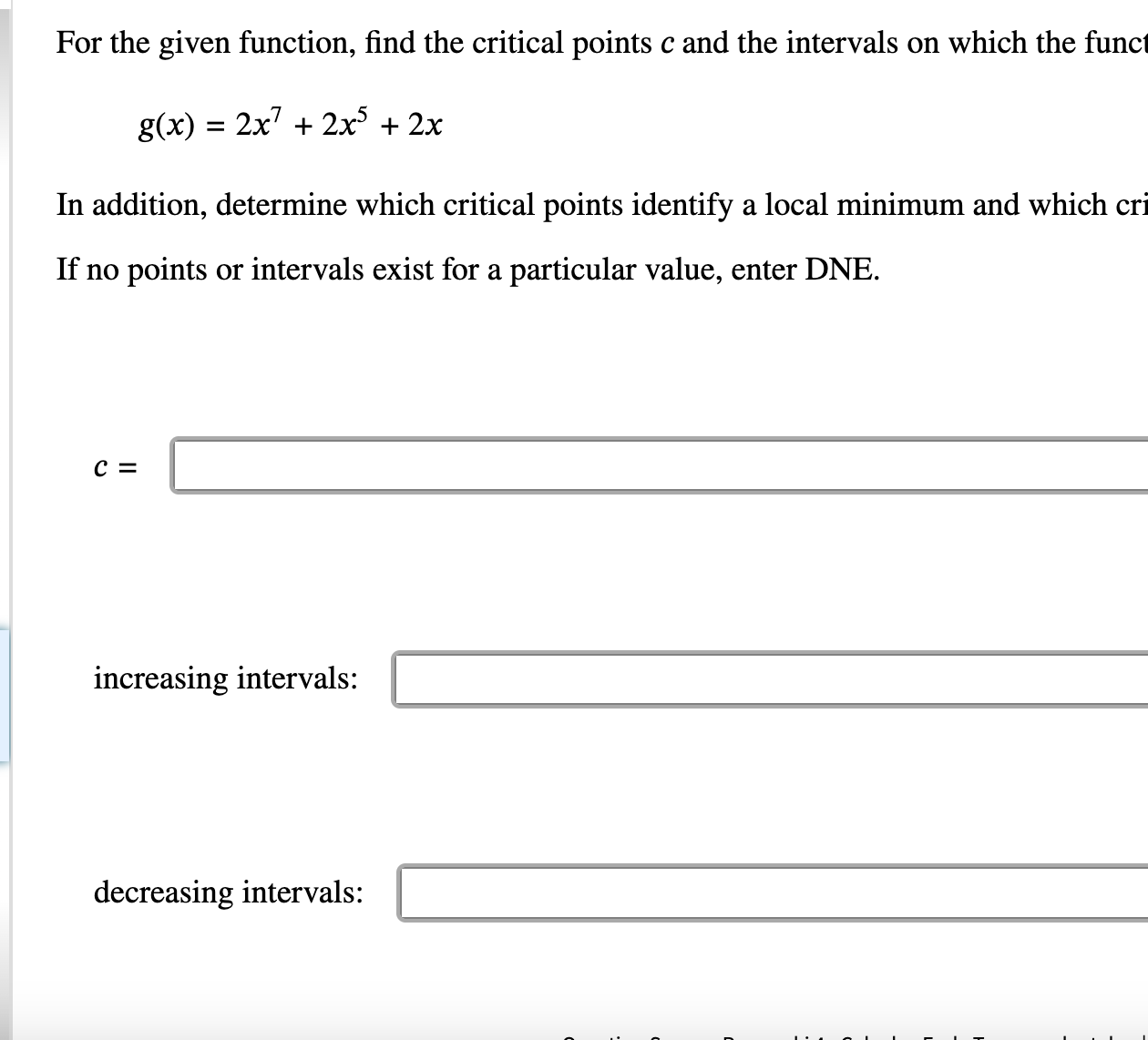 For the given function, find the critical points c | Chegg.com