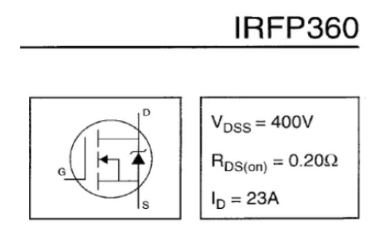 2) The circuit in the figure below has an IRFP360 | Chegg.com