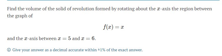 Solved Find the volume of the solid of revolution formed by | Chegg.com