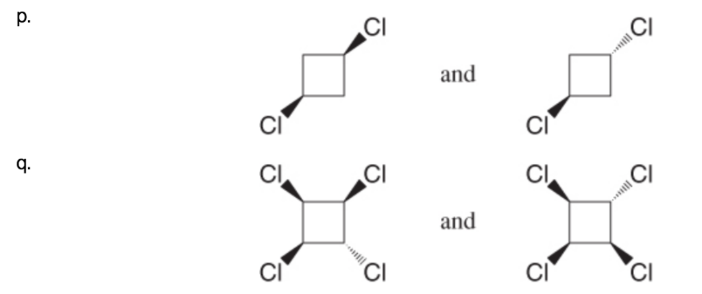 Solved A. Consider the following pairs of structures. | Chegg.com