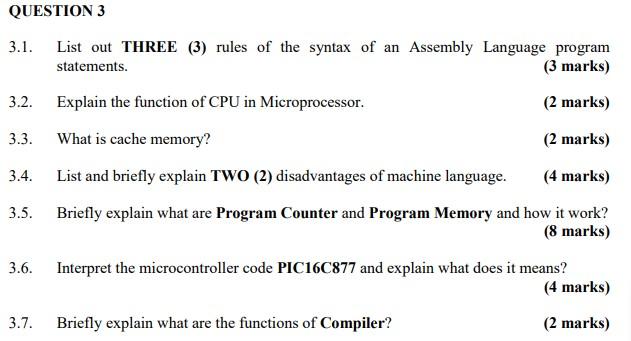 Solved QUESTION 3 3.1. List out THREE (3) rules of the | Chegg.com